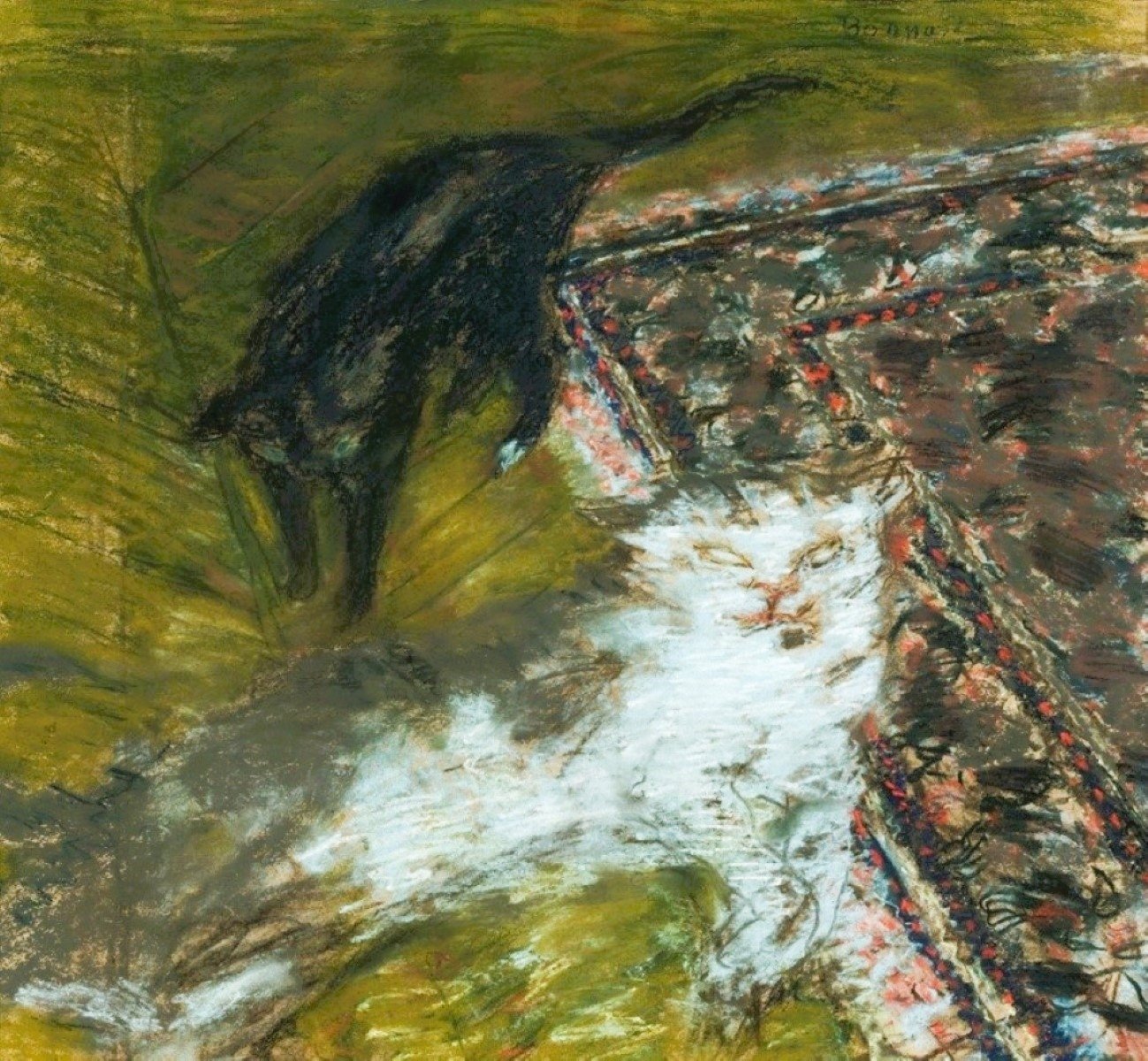 Solve 4 Pierre Bonnard - (French, 1867 - 1947) - Cats Playing, 1904 ...