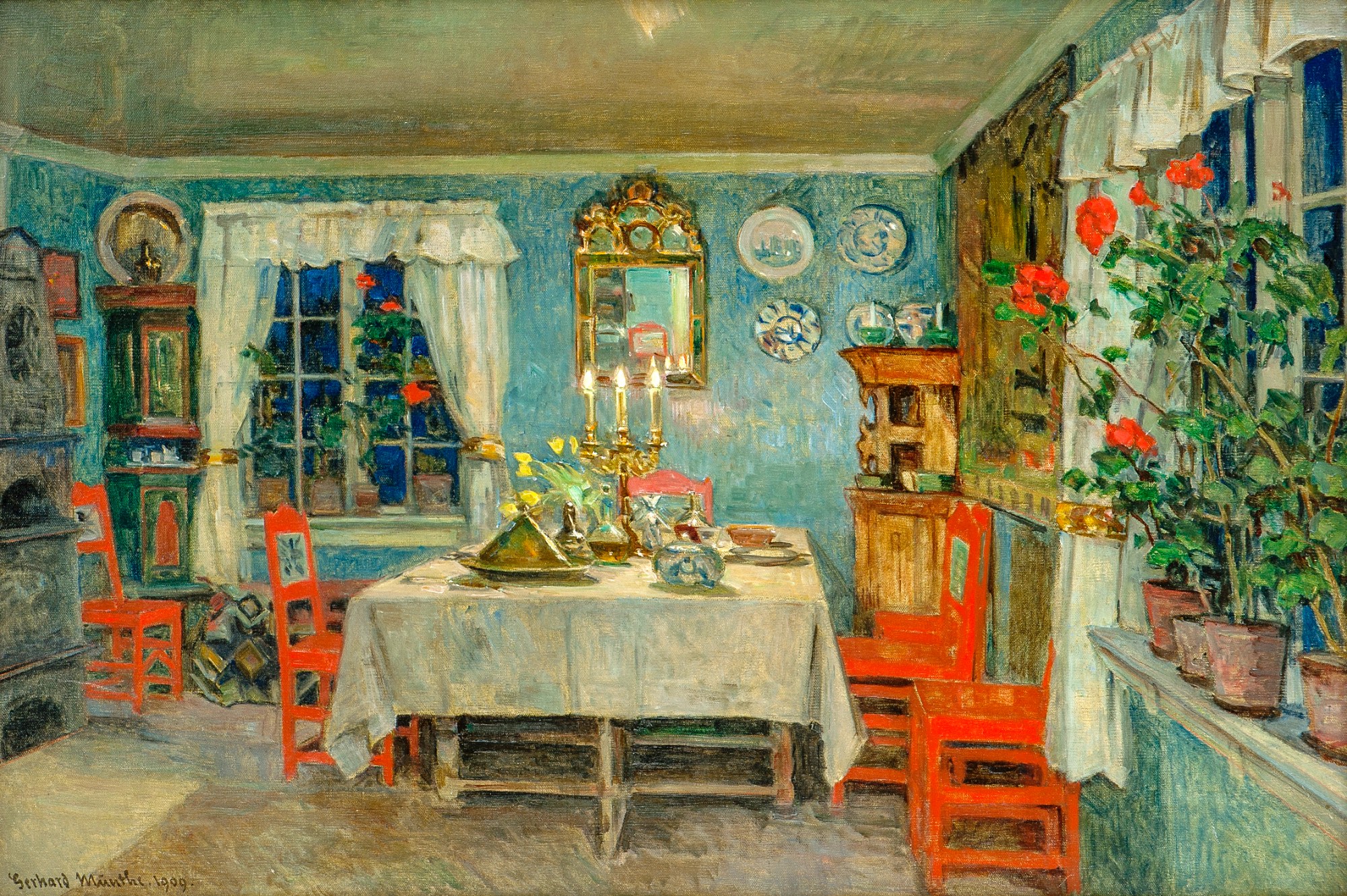 Solve Munthe, Gerhard (Norwegian, 1849–1929), The Artist's Dining Room ...