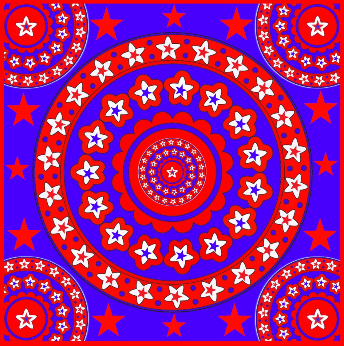 Solve Mandala July jigsaw puzzle online with 16 pieces