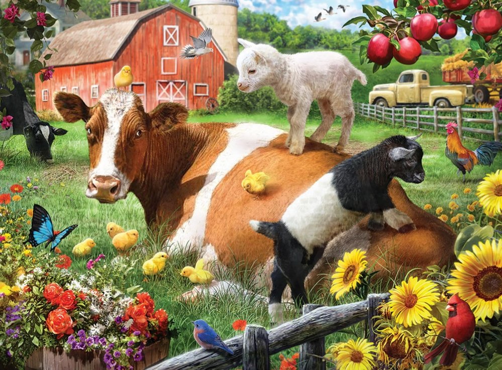 Solve Farm animals... jigsaw puzzle online with 70 pieces