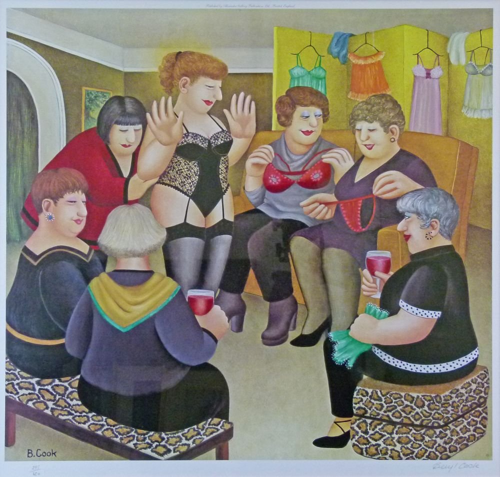 Solve Beryl Cook Artwork - 'Underwear Party!' jigsaw puzzle online with ...