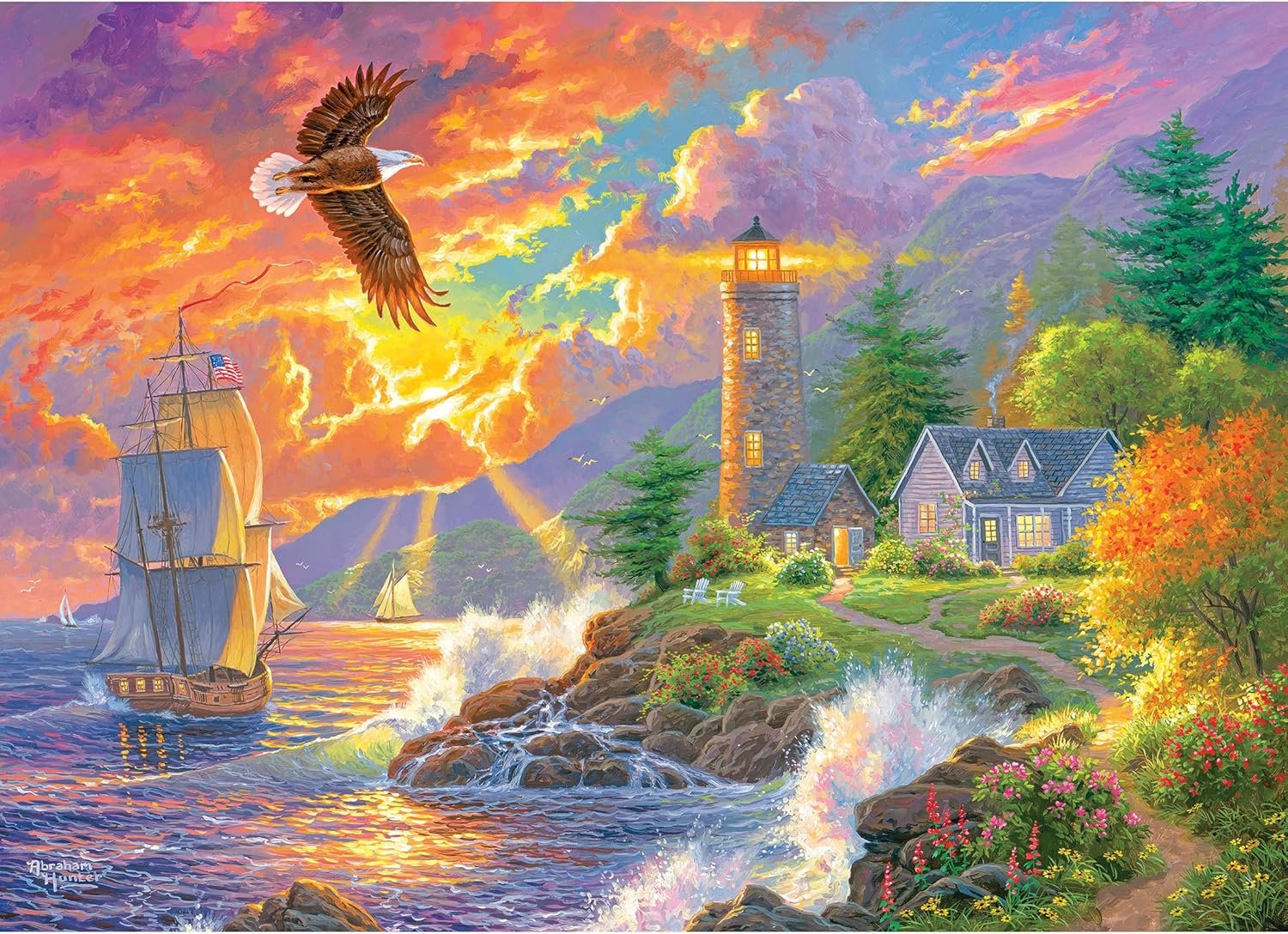 Solve Sunset jigsaw puzzle online with 266 pieces