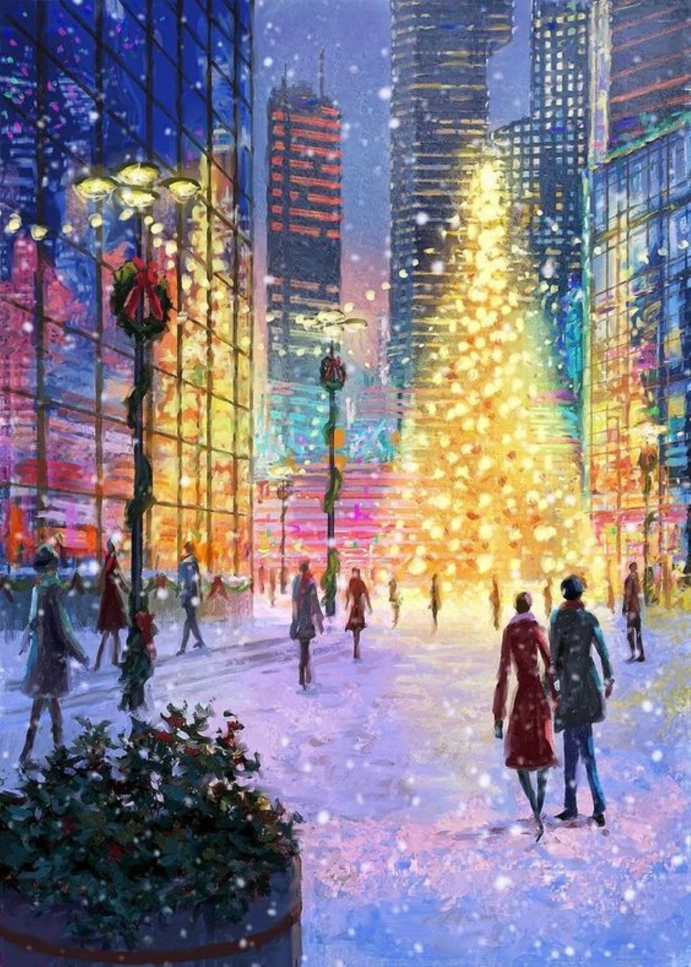 Solve Lights in the City jigsaw puzzle online with 35 pieces