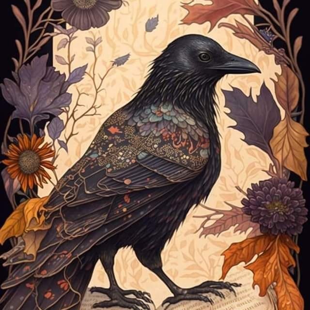 Solve Crow jigsaw puzzle online with 49 pieces