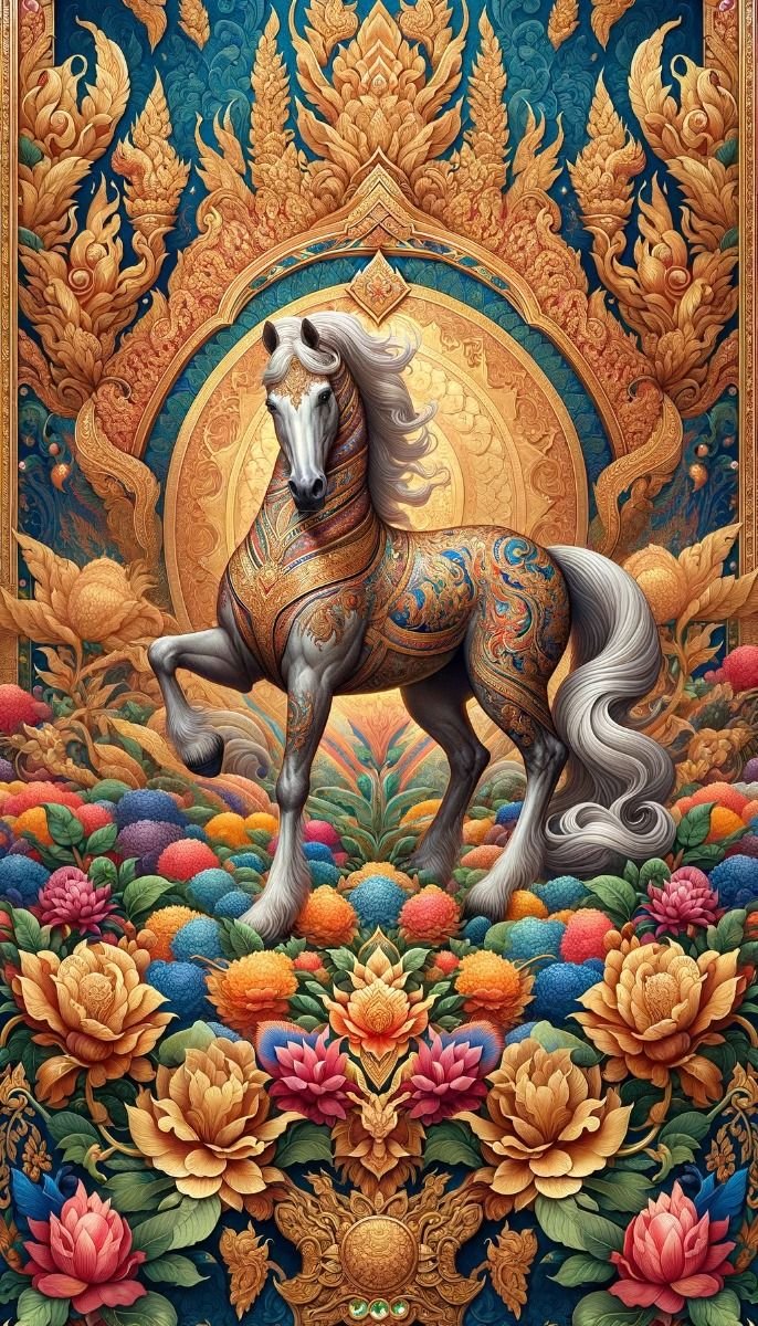 Solve Magnificent Stallion jigsaw puzzle online with 84 pieces