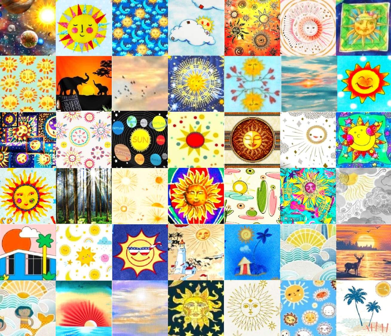 Solve PATCHWORK SUNSHINE jigsaw puzzle online with 72 pieces