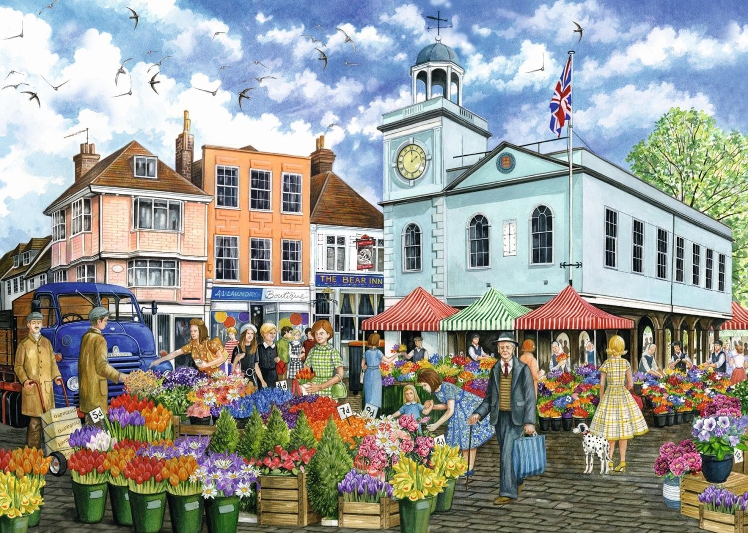 Solve Seasons in The Village - Spring jigsaw puzzle online with 96 pieces