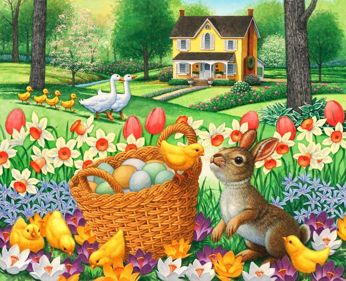 Solve HAPPY EASTER jigsaw puzzle online with 143 pieces
