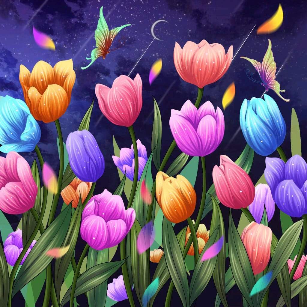Solve Tulips jigsaw puzzle online with 64 pieces