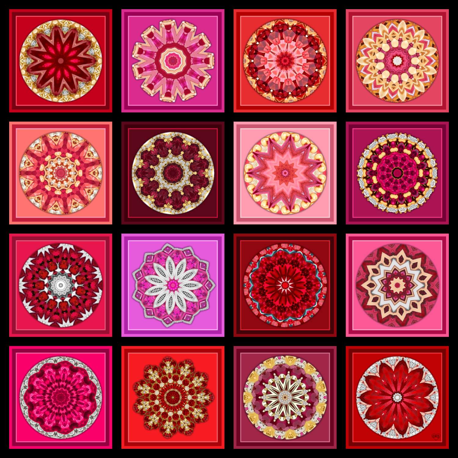 Solve Kaleidos Made From July's Birthstone: Ruby!! ~ XH jigsaw puzzle ...