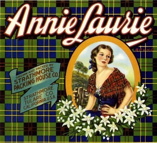 Solve Annie Laurie Fruit Label jigsaw puzzle online with 64 pieces
