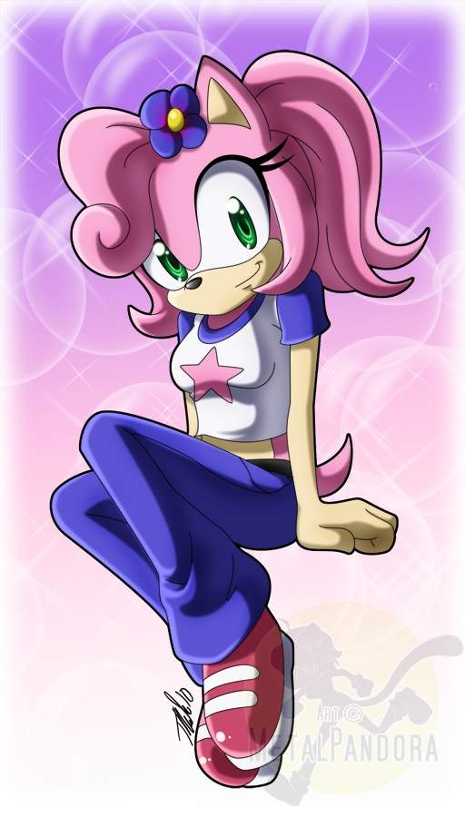 Solve Amy Rose as Coco Bandicoot jigsaw puzzle online with 104 pieces