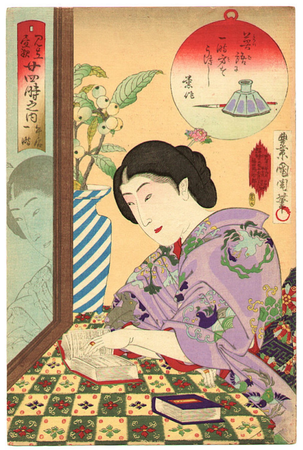 Solve Toyohara Kunichika (Japanese, 1835–1900), Studying English at 1 ...