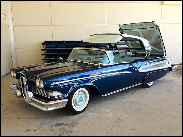 Solve 1958 Edsel Retractable jigsaw puzzle online with 63 pieces