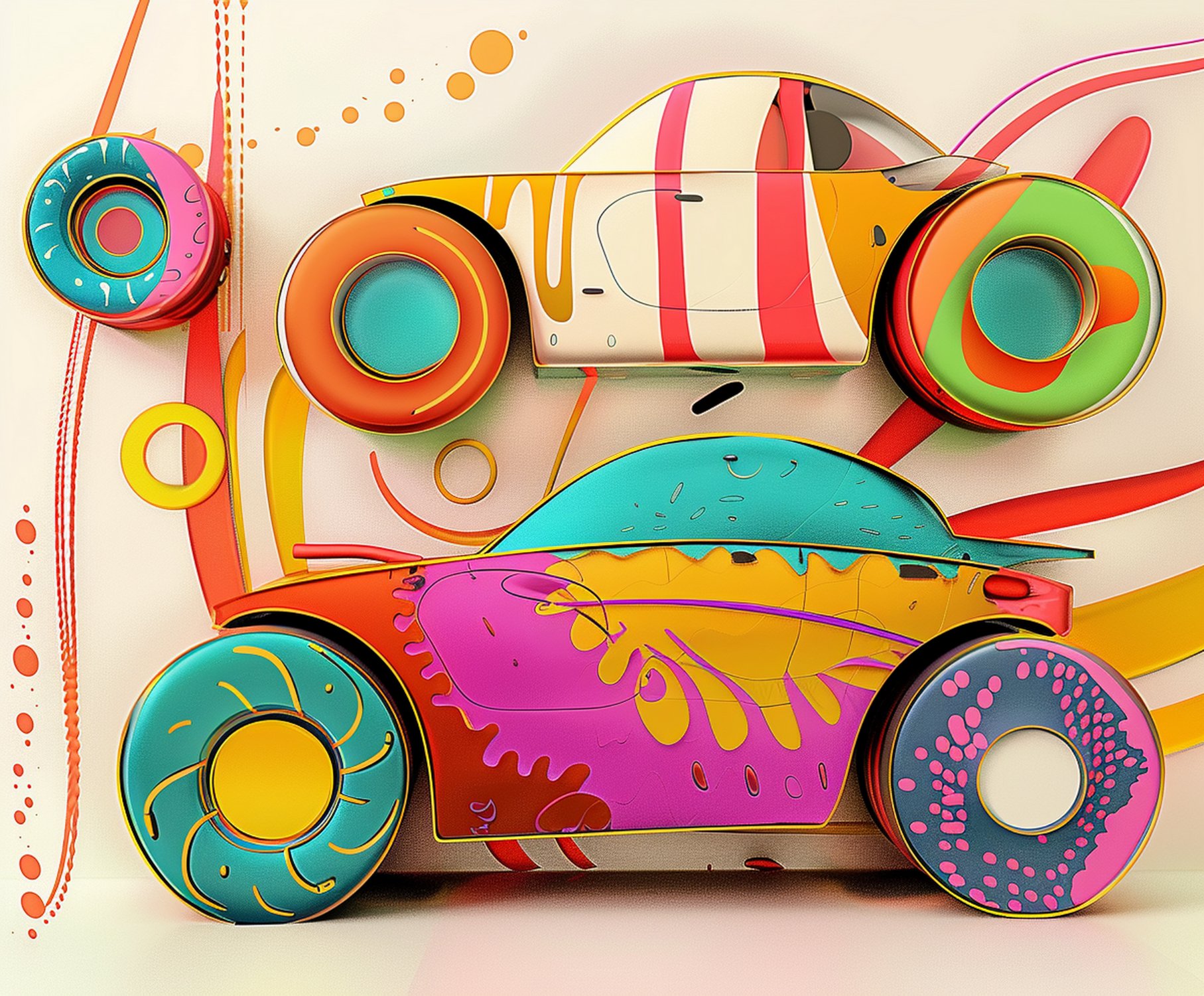 Solve fun car race jigsaw puzzle online with 598 pieces