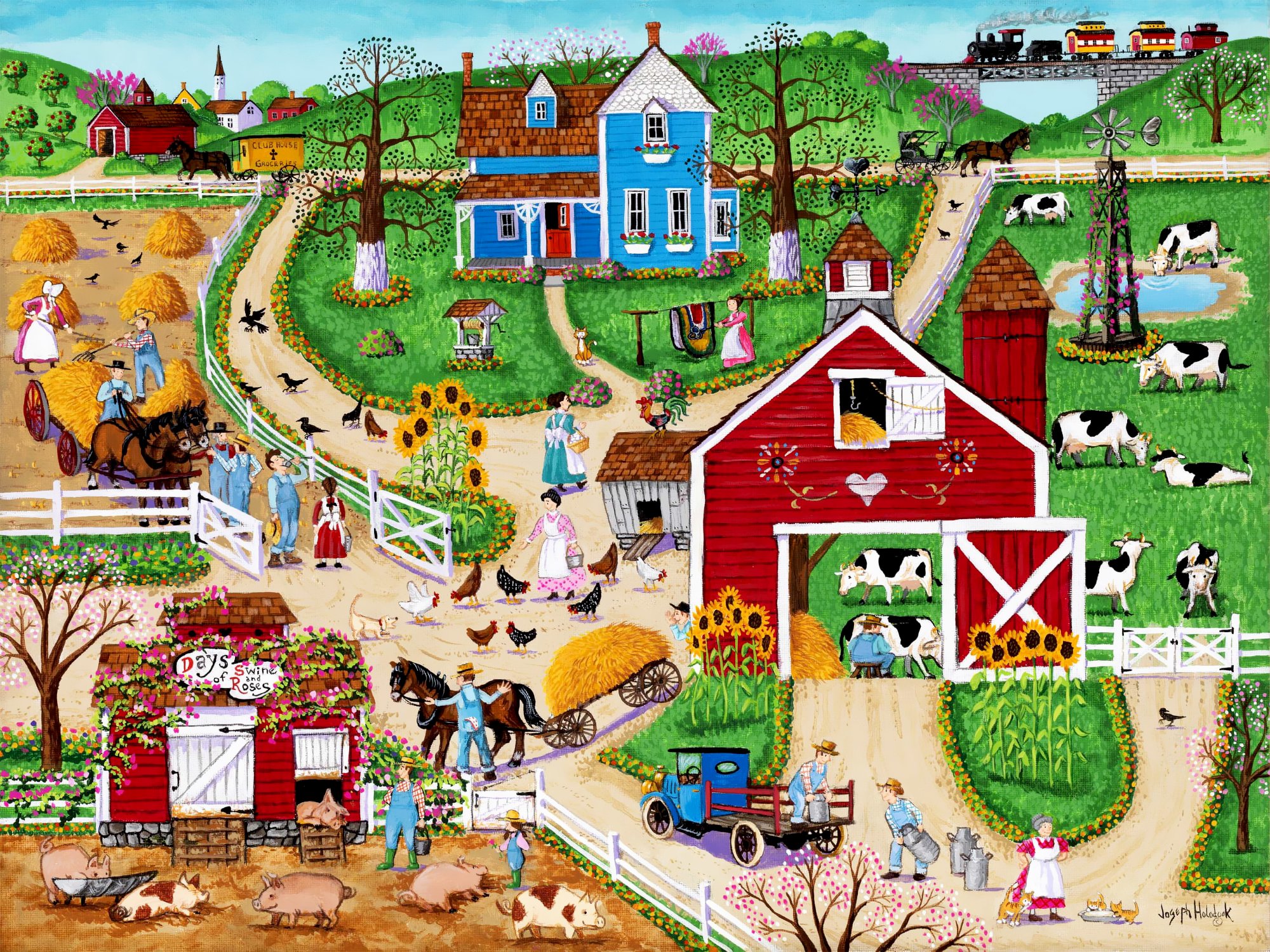 Solve Farm Life jigsaw puzzle online with 352 pieces