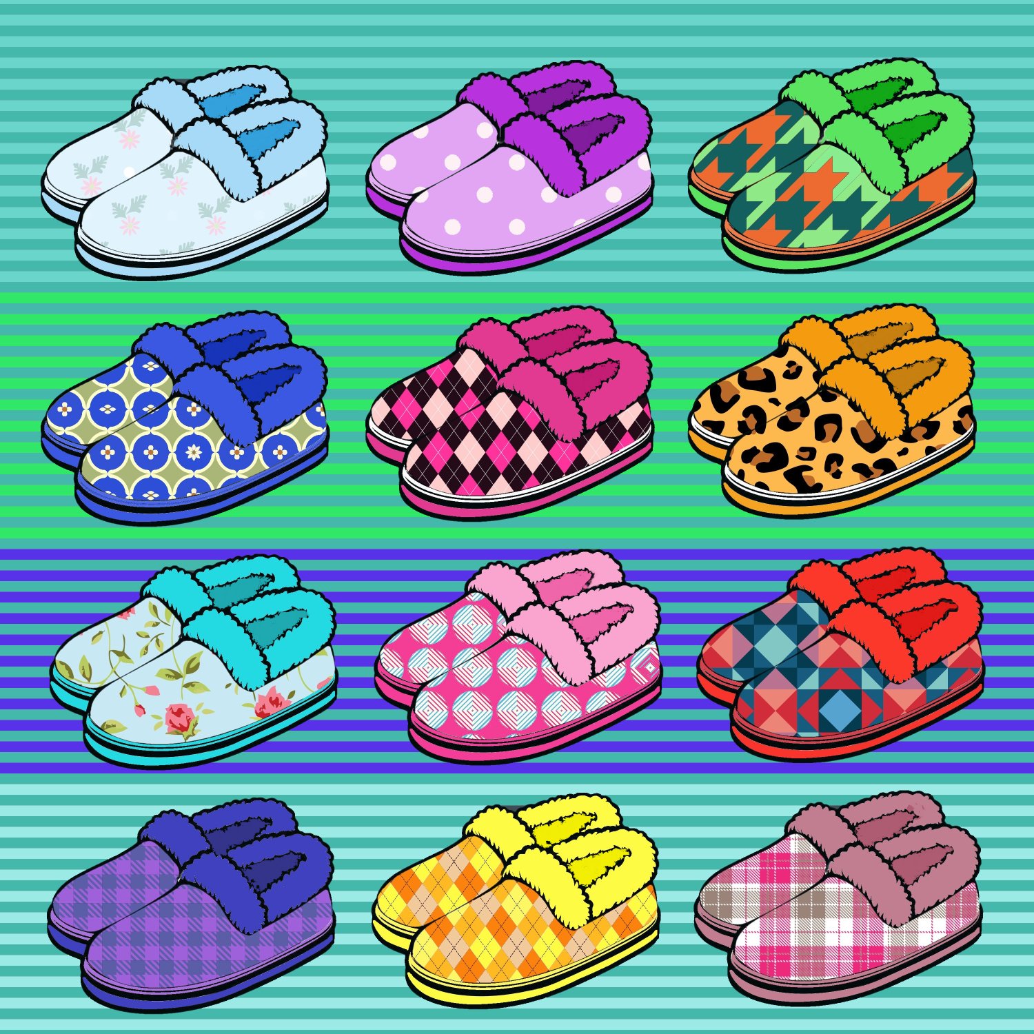 Solve LOTSA WARM SLIPPERS jigsaw puzzle online with 600 pieces