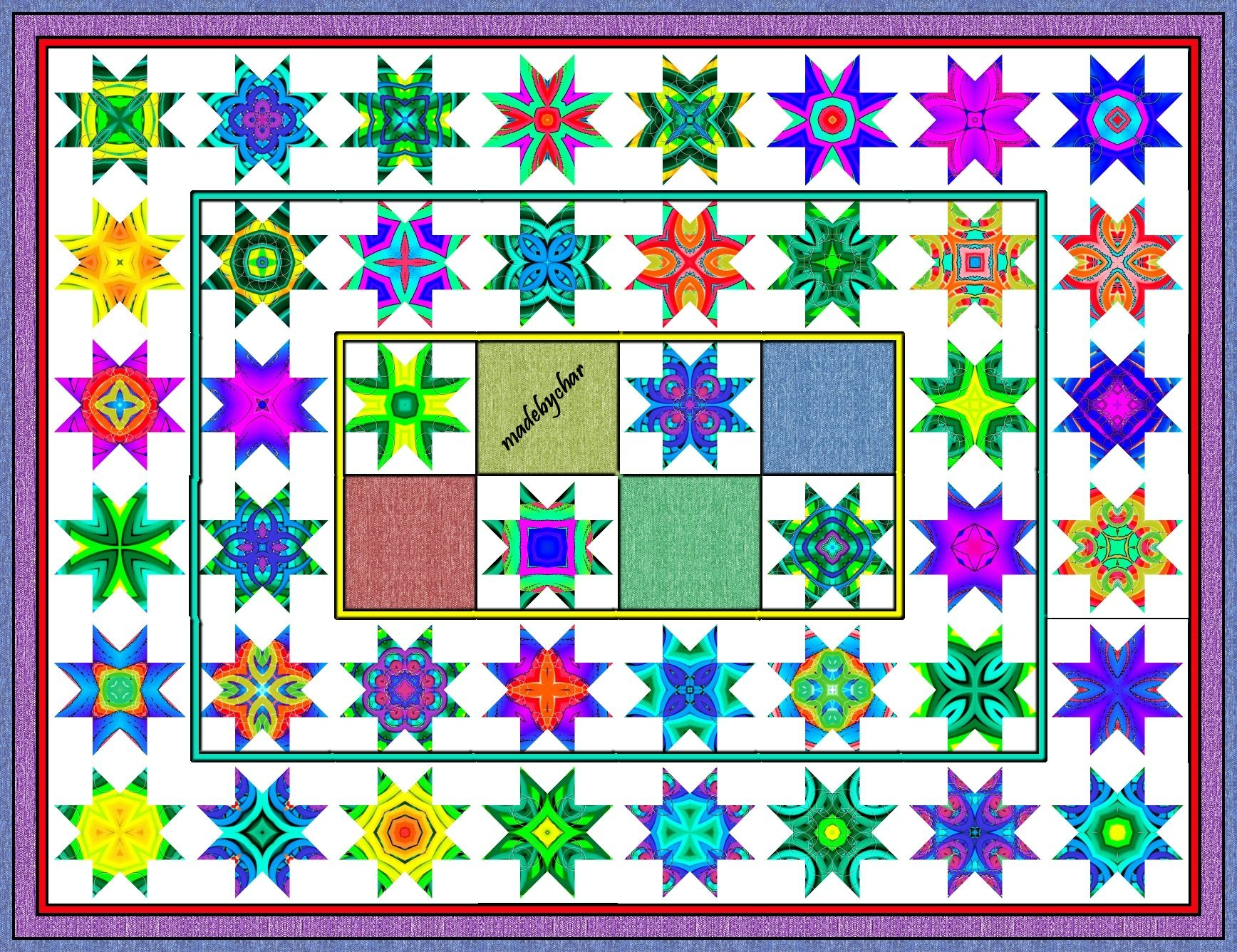 Solve Star Quilt jigsaw puzzle online with 99 pieces