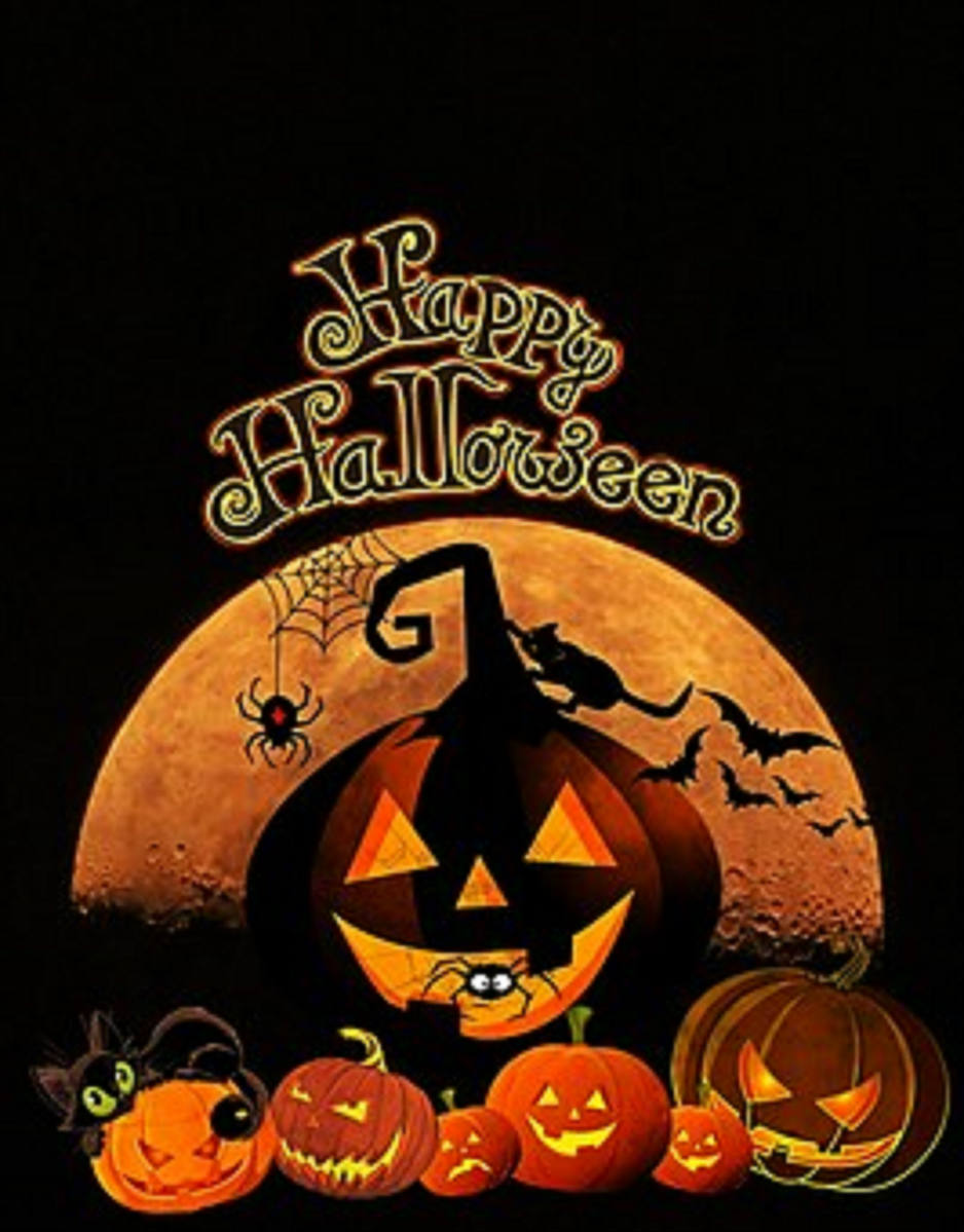 Solve happy halloween jigsaw puzzle online with 130 pieces