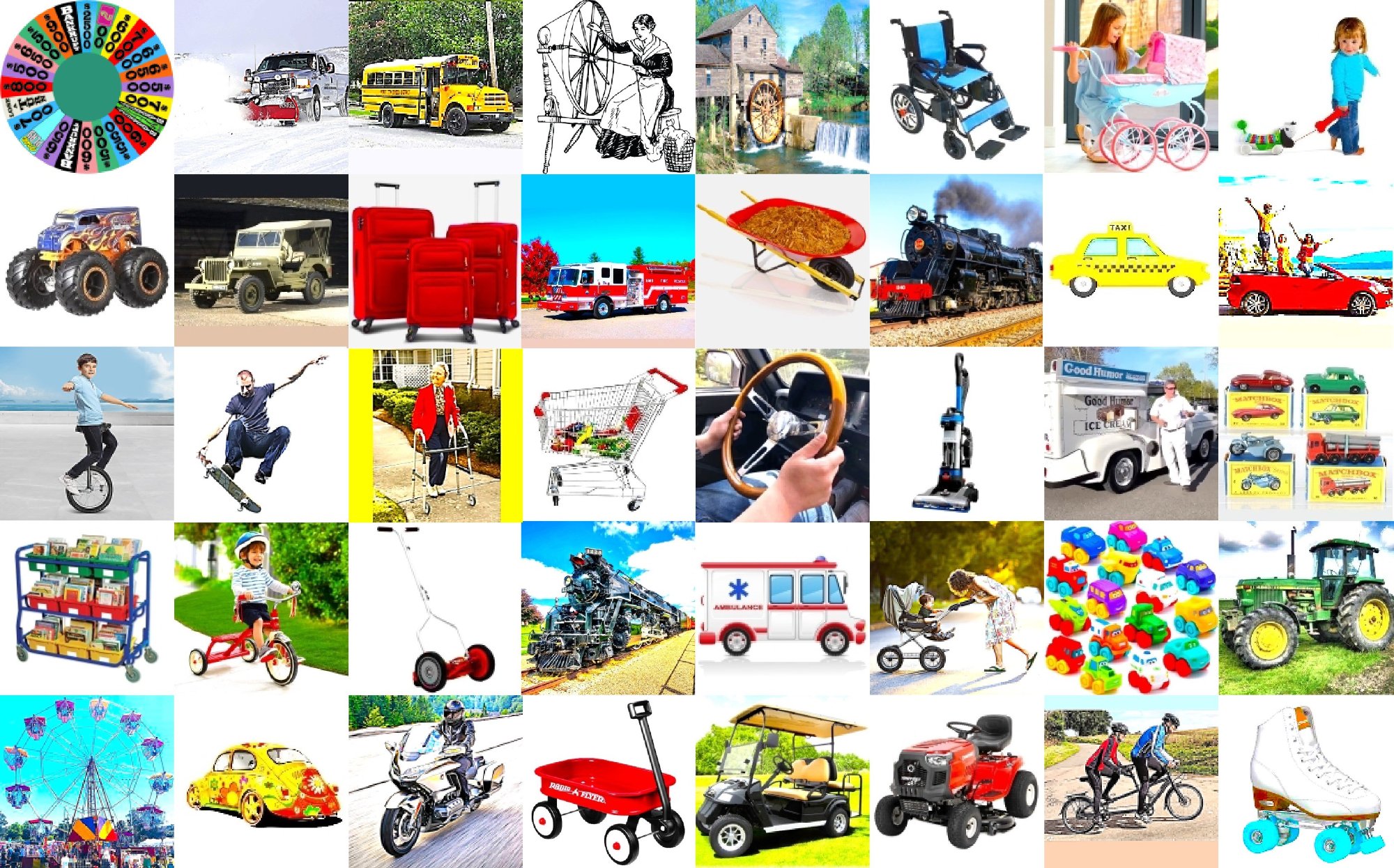 Solve WHEELS jigsaw puzzle online with 360 pieces