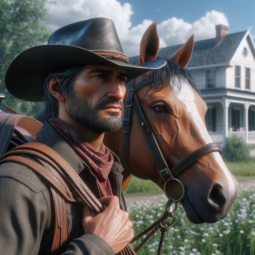 Solve Cowboy jigsaw puzzle online with 49 pieces