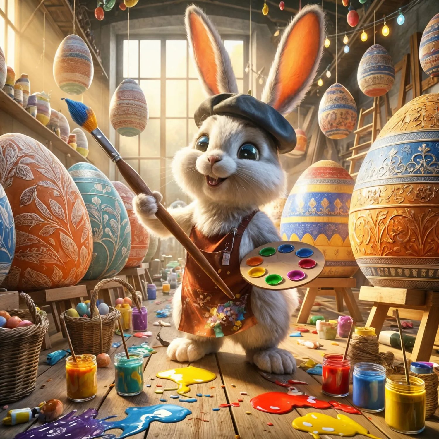 Solve Easter Bunny jigsaw puzzle online with 81 pieces