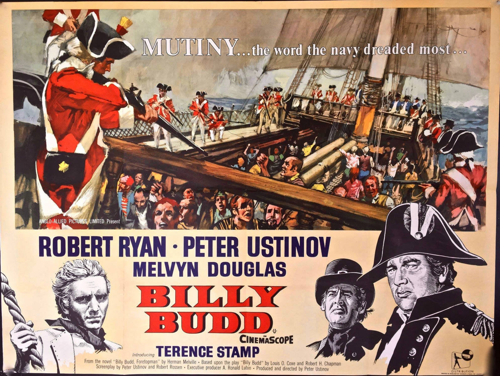 Solve BILLY BUDD 1962 MOVIE POSTER TERENCE STAMP, ROBERT RYAN,PETER USTINOV jigsaw puzzle online ...