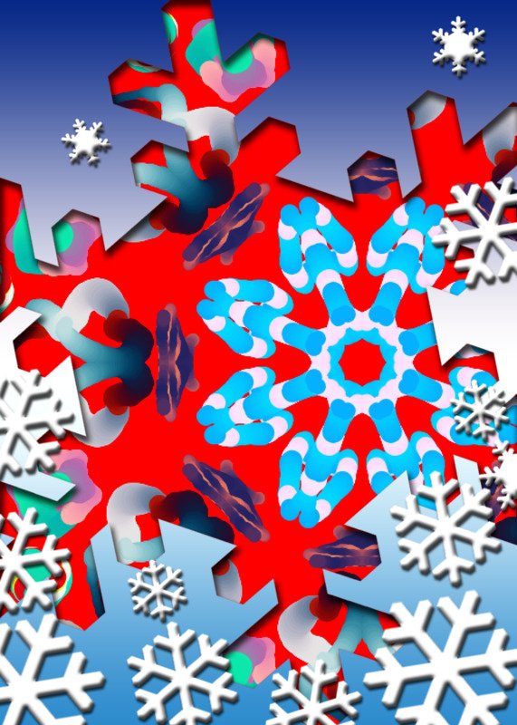 Solve Snowflake Scribble jigsaw puzzle online with 12 pieces
