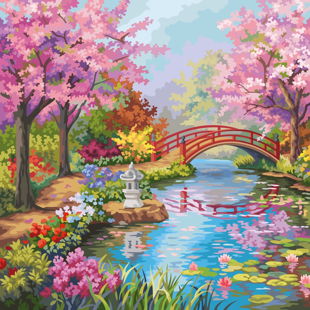 Jigsaw Puzzle | Colorful spring | 100 pieces | Jigidi