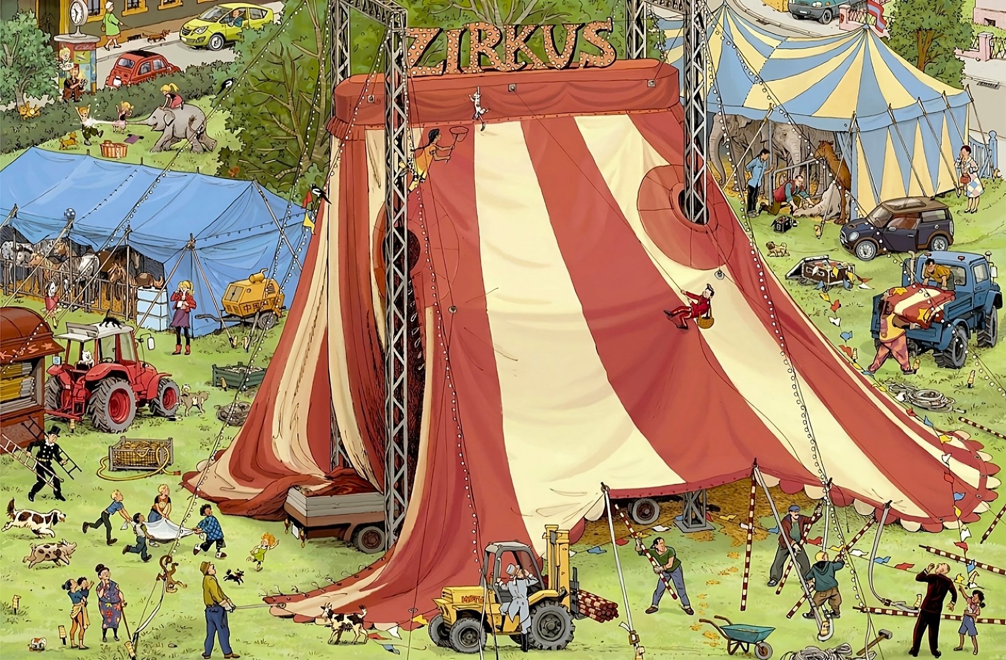 Solve Zirkus jigsaw puzzle online with 70 pieces