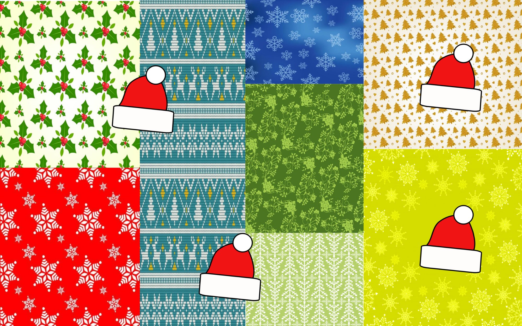 Solve Christmas patterns jigsaw puzzle online with 600 pieces