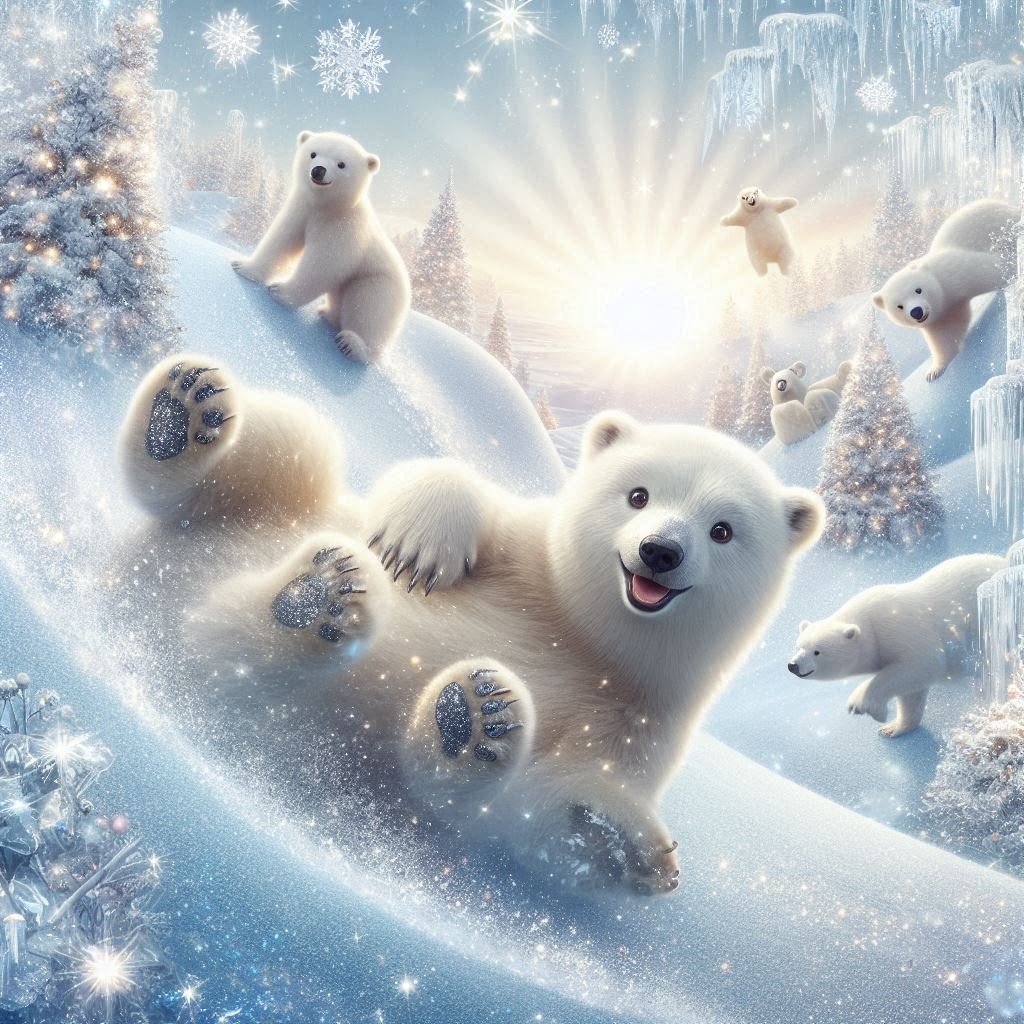Solve Polar Bears jigsaw puzzle online with 64 pieces