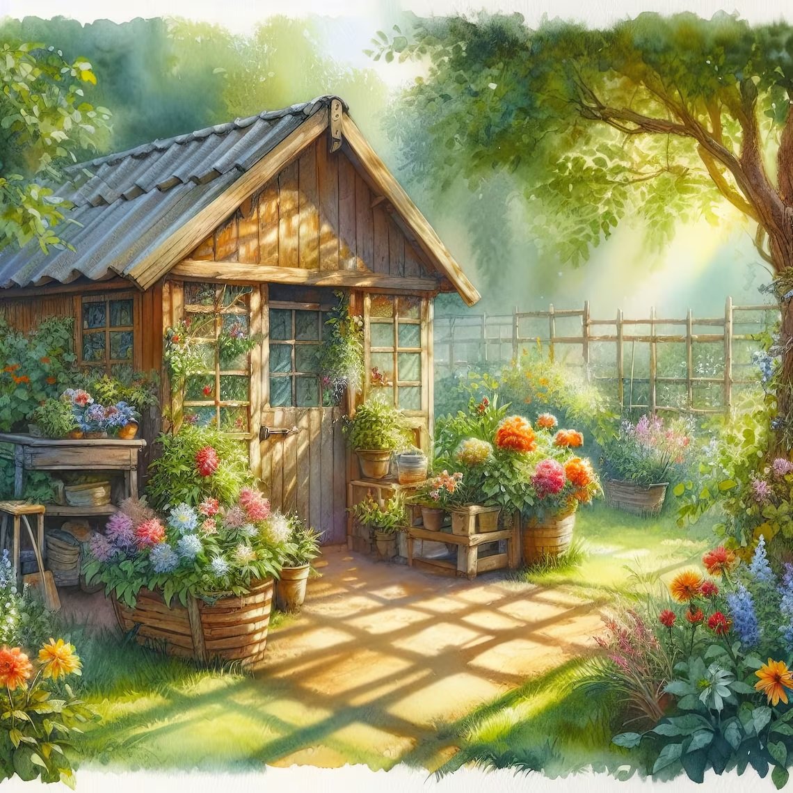 Solve Garden Shed 8 jigsaw puzzle online with 81 pieces