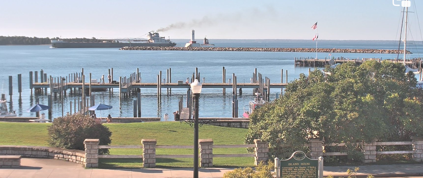 Solve Manitowoc frighter crossing near Mackinac Island jigsaw puzzle ...