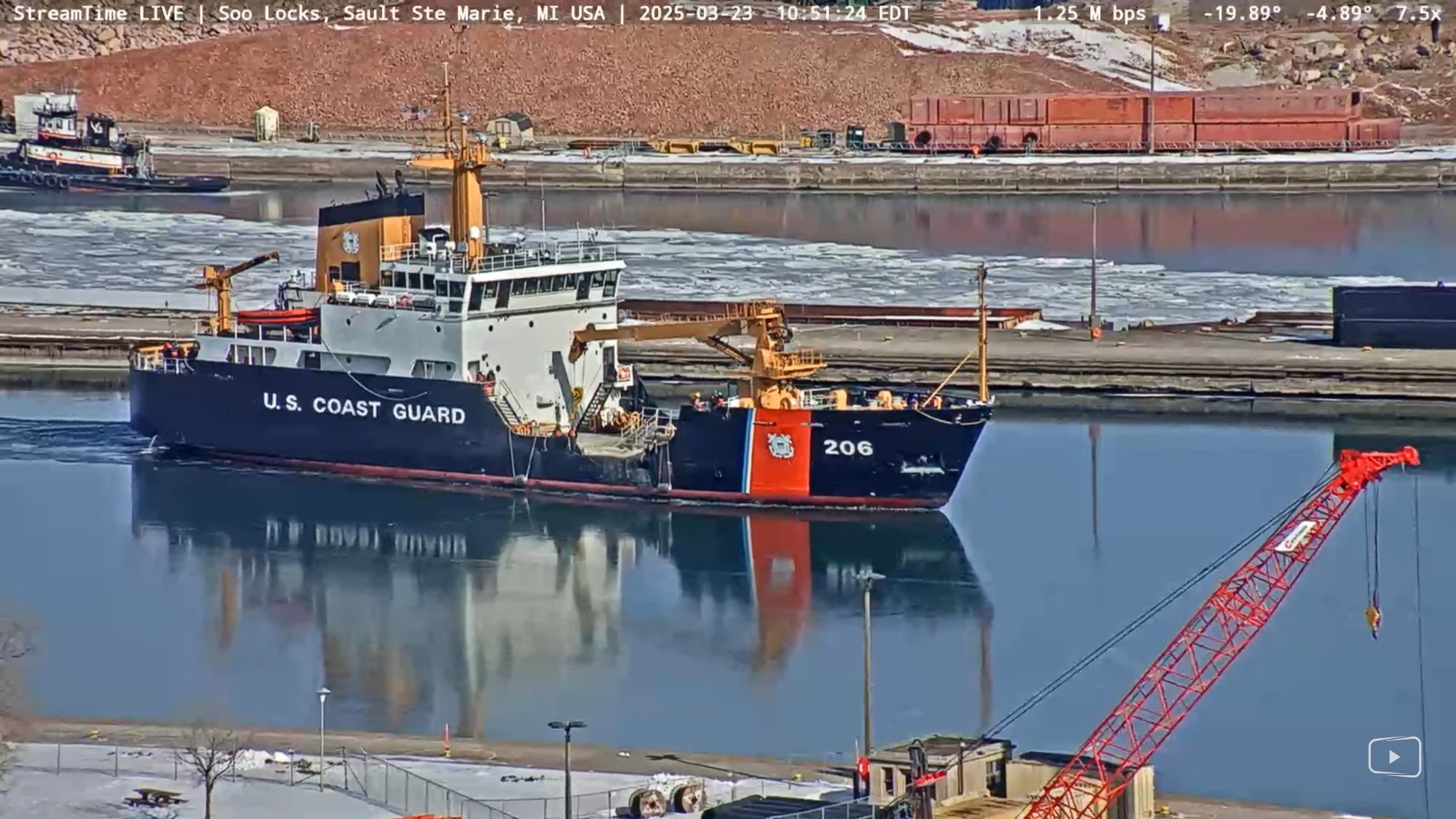 Solve USCGC SPAR (WLB-206) Exiting the Poe Lock at Sault Ste. Marie ...