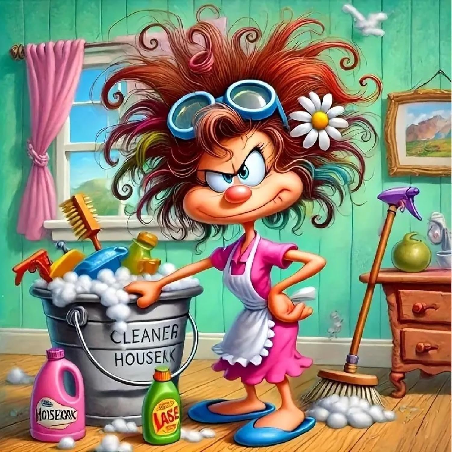 Solve Fall Cleaning jigsaw puzzle online with 81 pieces