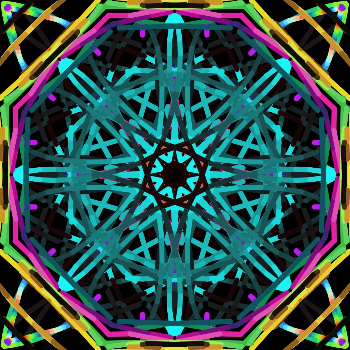 Solve Random Kaleidoscope #133 jigsaw puzzle online with 9 pieces