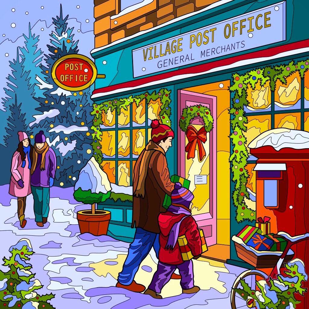 Jigsaw Puzzle | Village post office | 100 pieces | Jigidi