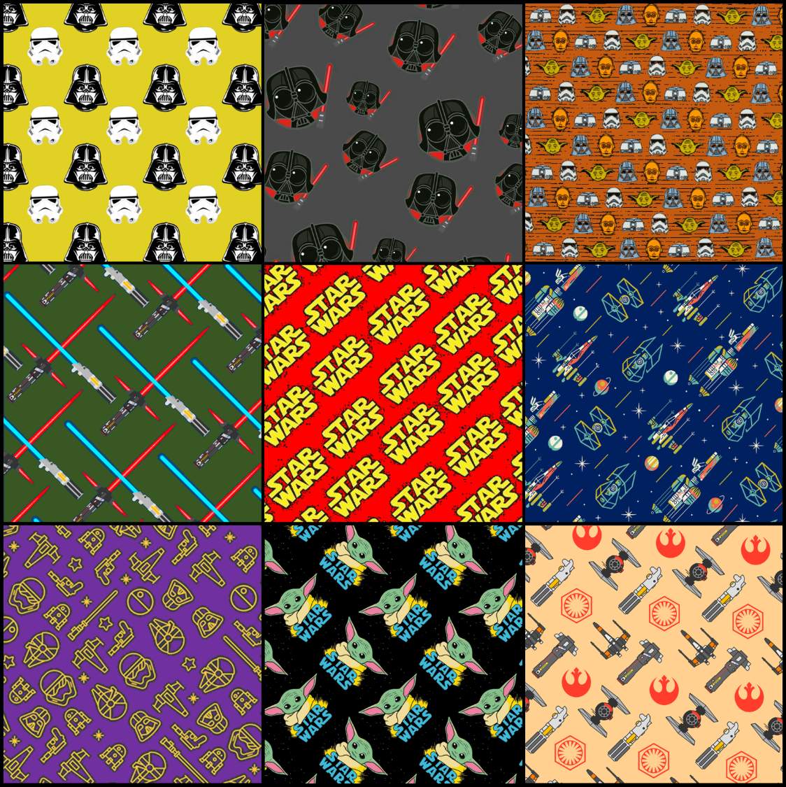 Solve Star wars patterns jigsaw puzzle online with 81 pieces