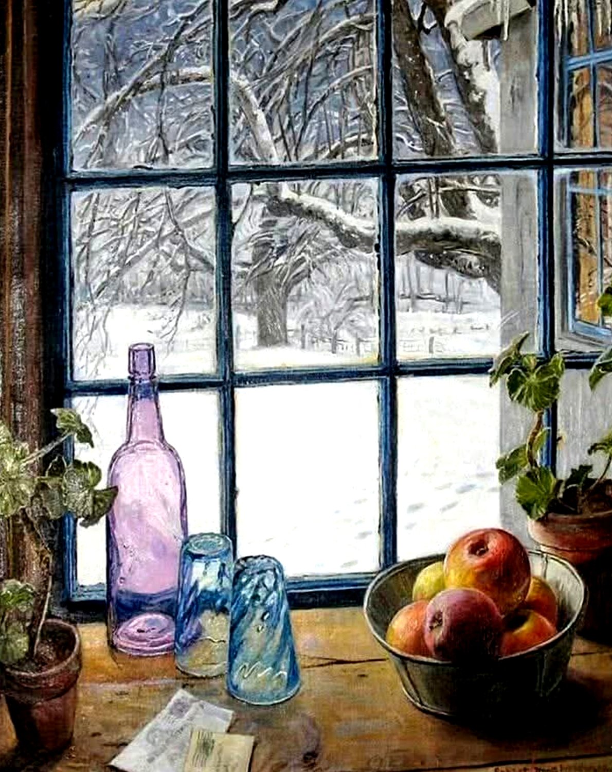 Solve Winter Window jigsaw puzzle online with 80 pieces