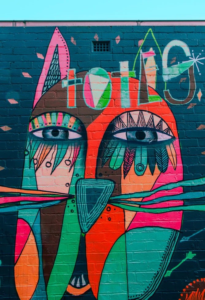 Solve Cat graffiti jigsaw puzzle online with 140 pieces