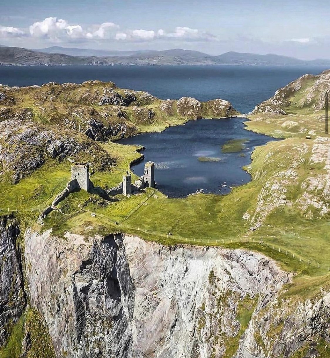 Solve The Three Head Castle (Dunlough) at Mizen Head jigsaw puzzle ...