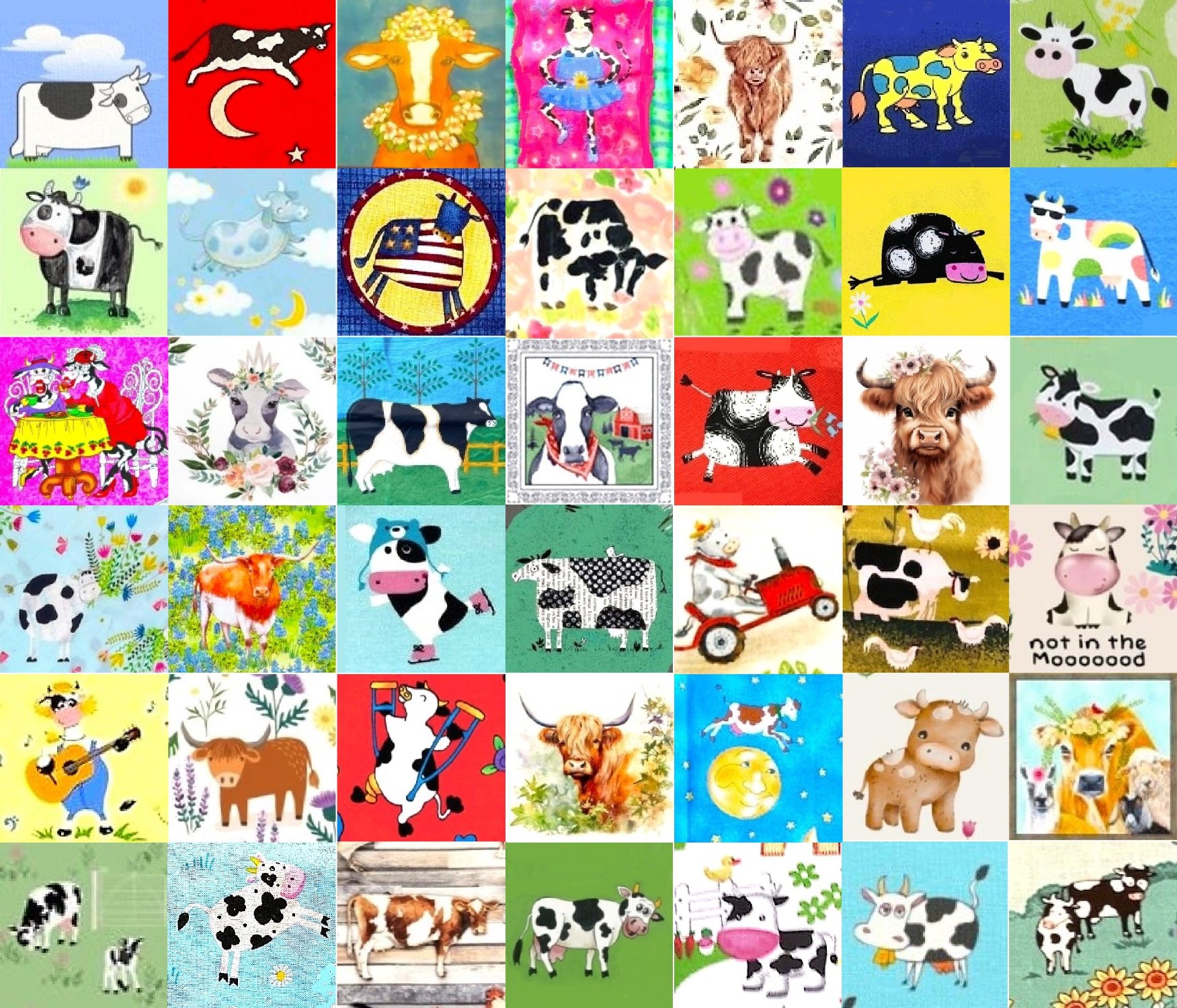 Solve PATCHWORK COWS 13 jigsaw puzzle online with 143 pieces