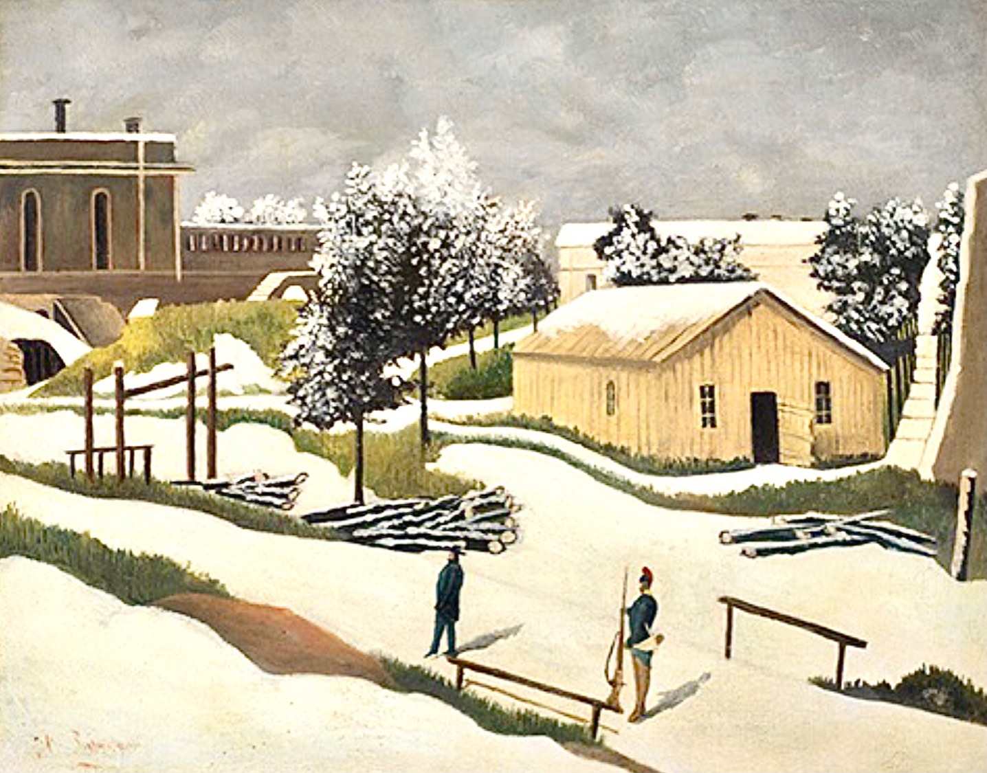 Solve Paysage de neige , before 1900, Henri Rousseau (French, 1844–1910 ...