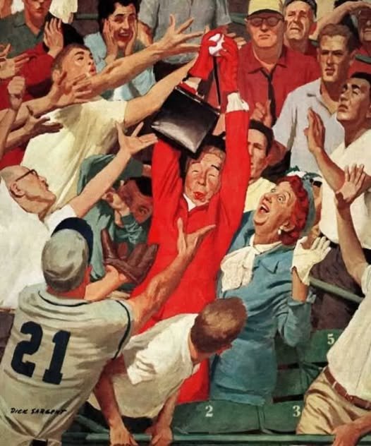 Solve Grandma Catches Fly-ball jigsaw puzzle online with 90 pieces