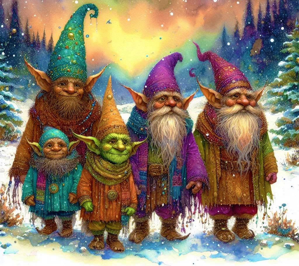Solve Christmas goblins (medium- watercolor, style-Photorealism) jigsaw ...