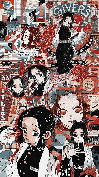 Solve Shinobu collage jigsaw puzzle online with 40 pieces