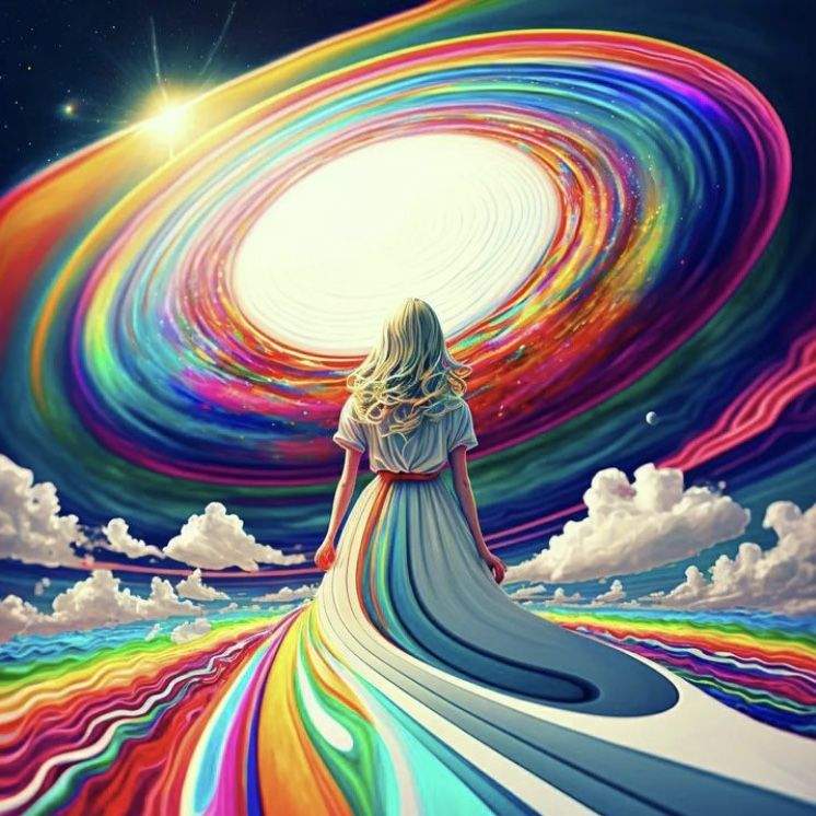 Jigsaw Puzzle | 121 pieces | Rainbow swirl | Jigidi