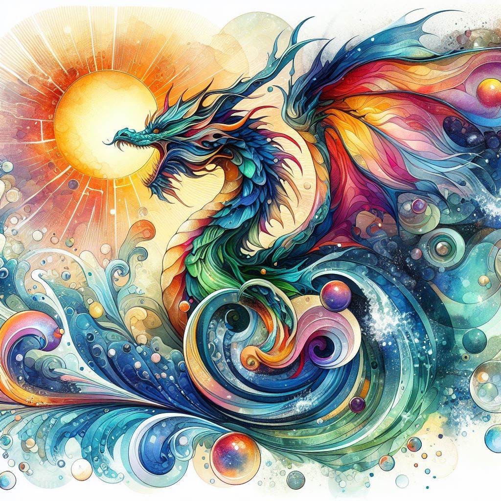Solve Dragon spirits jigsaw puzzle online with 100 pieces