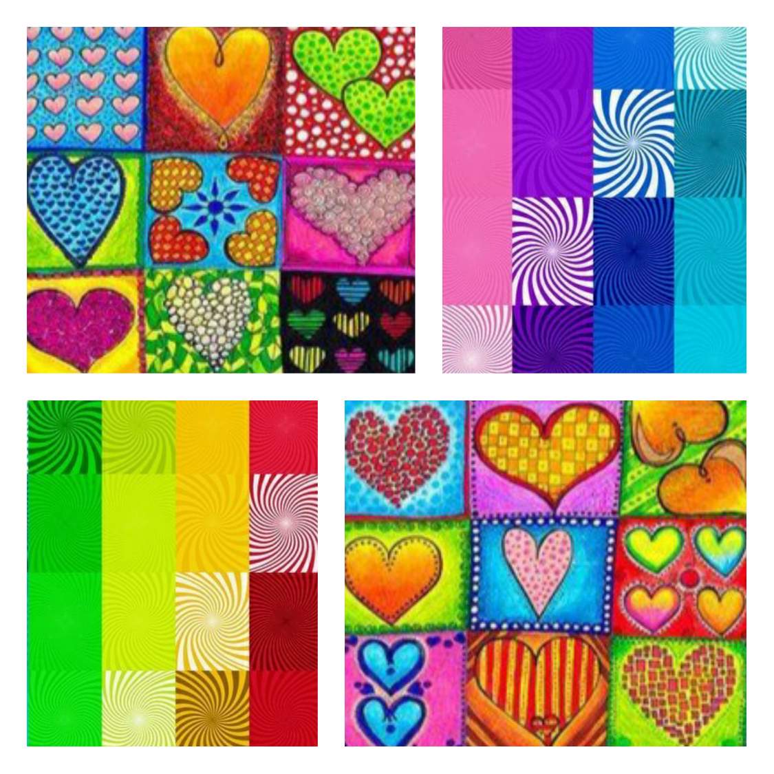 Solve KALEIDOSCOPE HEARTS jigsaw puzzle online with 81 pieces